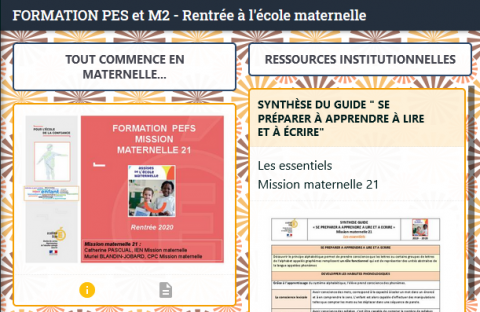 Ressources FS et M2 | I.E.N. – Circonscription mission maternelle